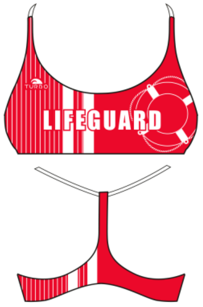 Women Swim Suit - Bikini - Lifeguard 2019 (Red) - Top Only – Turbo Swim ...