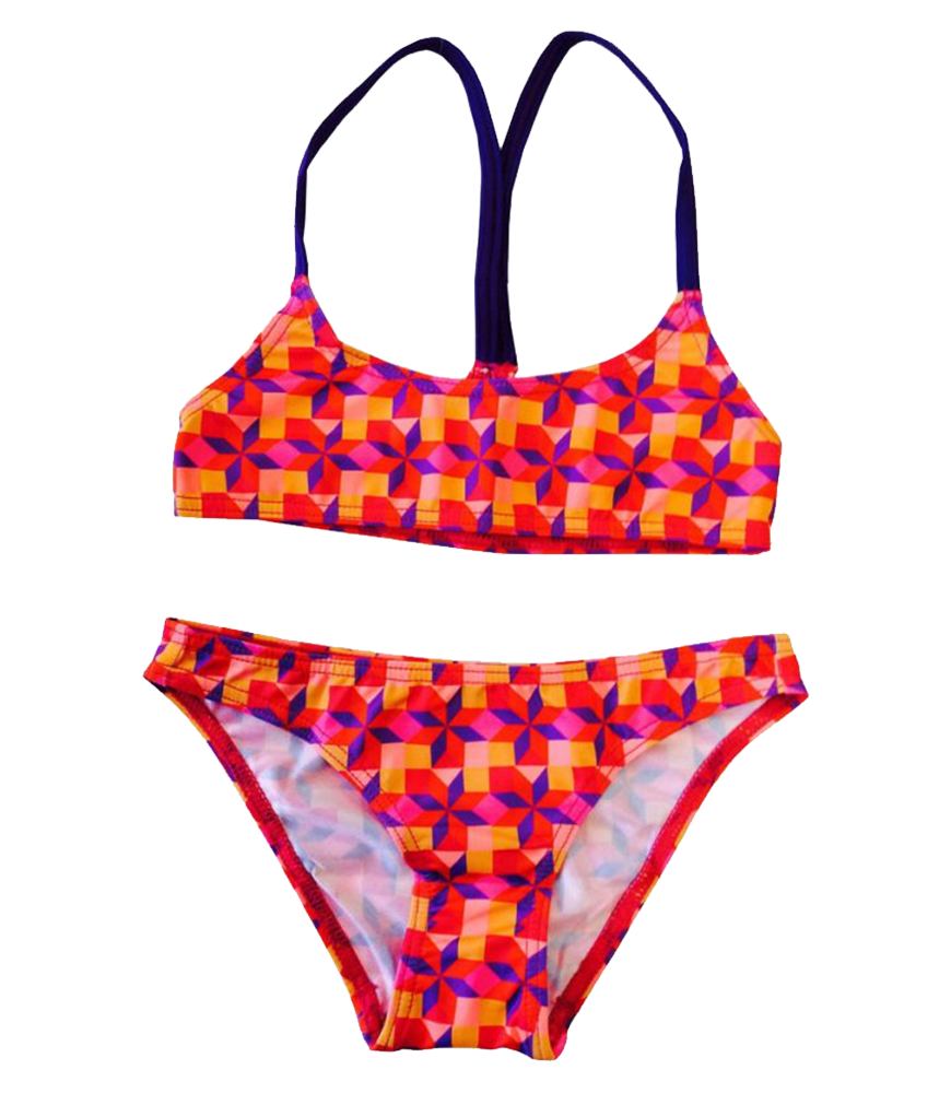 Women Swim Suit - Bikini Mini - Rombus (Print) - Top & Bottom – Turbo ...