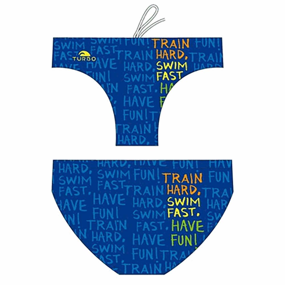 Men Swimming Trunks - Train Hard (Royal) – Turbo Swim Asia
