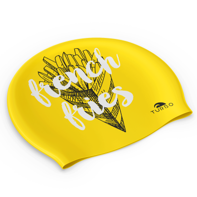 Swimming Cap - Suede Silicone Adult - French Fries (Yellow) – Turbo ...