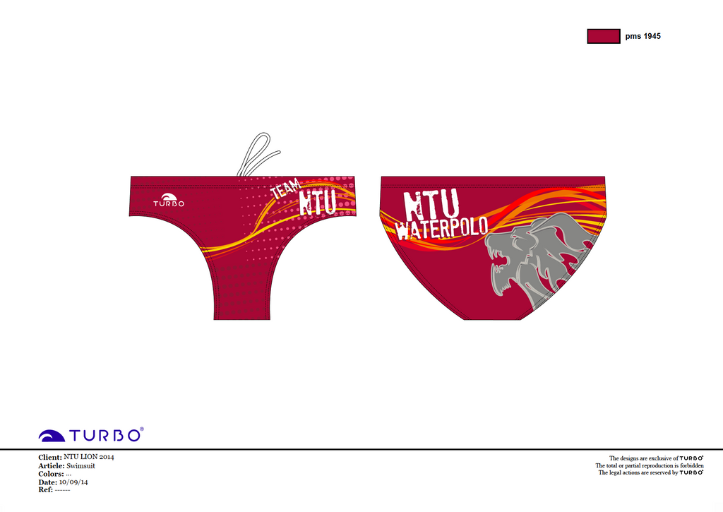 Past Custom Designed - NTU 2014 Boys/Men WP Trunks No Name (Pre-Order ...